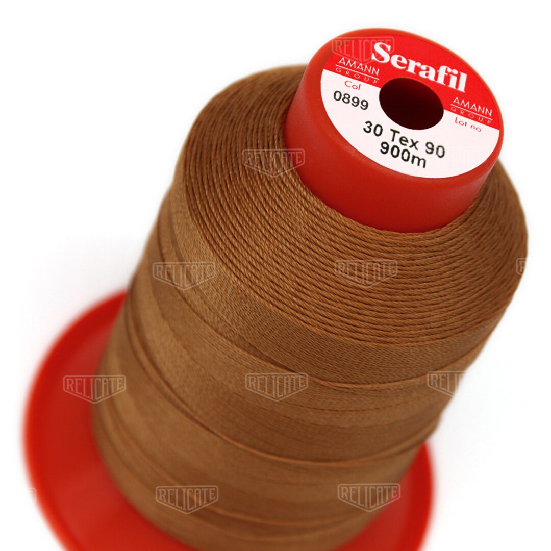 Serafil Polyester Sewing Thread -color 0899 Brown Size 30 (TEX 90 ...