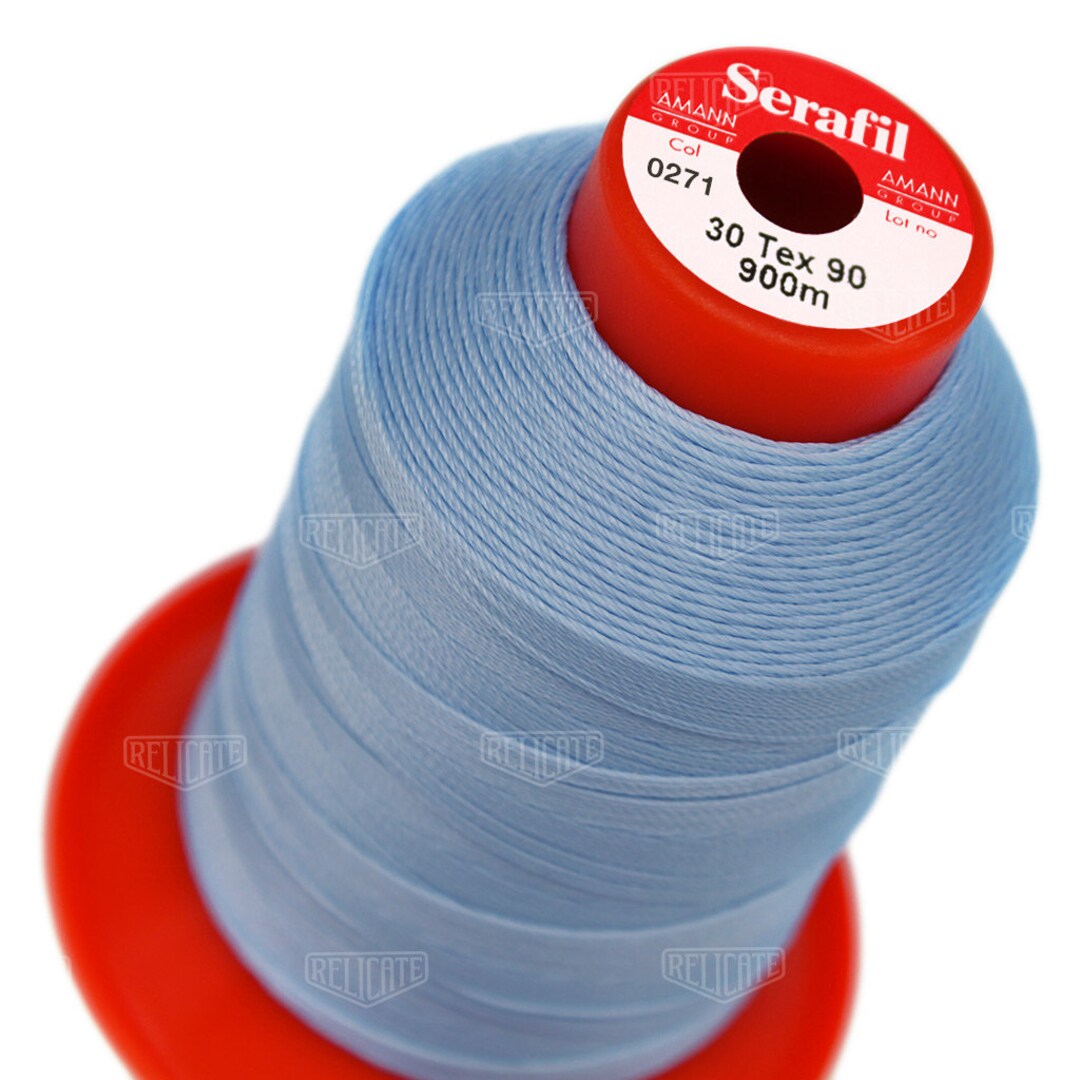 Serafil Polyester Sewing Thread Color 0271 Size 30 (TEX 90), Size 20 ...