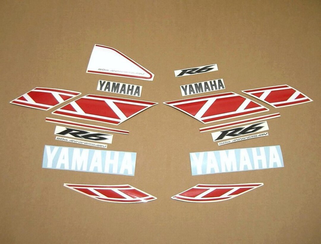 YZF-R6 2006 50th Anniversary Custom Decals Stickers Set Kit Replacement ...