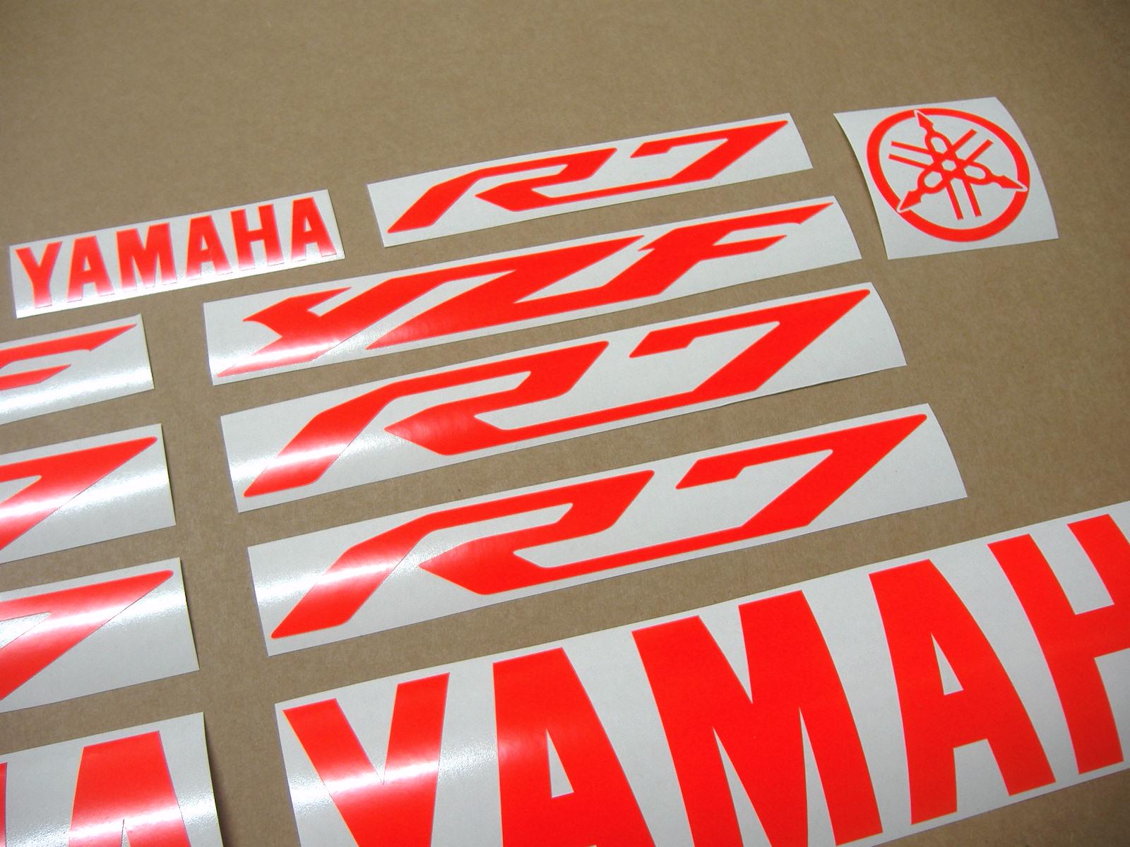 YZF R7 Decals Stickers Custom Graphics Set Neon Yellow Logo Color 750cc ...