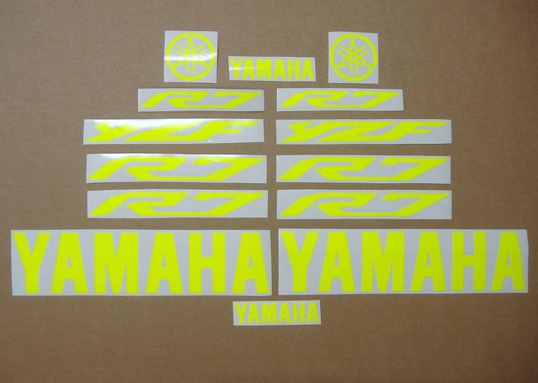 YZF R7 Decals Stickers Custom Graphics Set Neon Yellow Logo Color 750cc ...