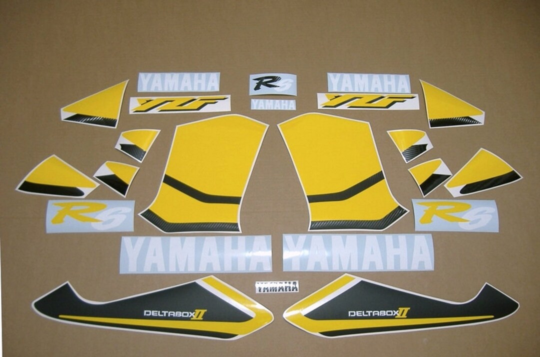 YZF-R6 1999-2000 Custom Yellow Color Decals Stickers Set Kit ...