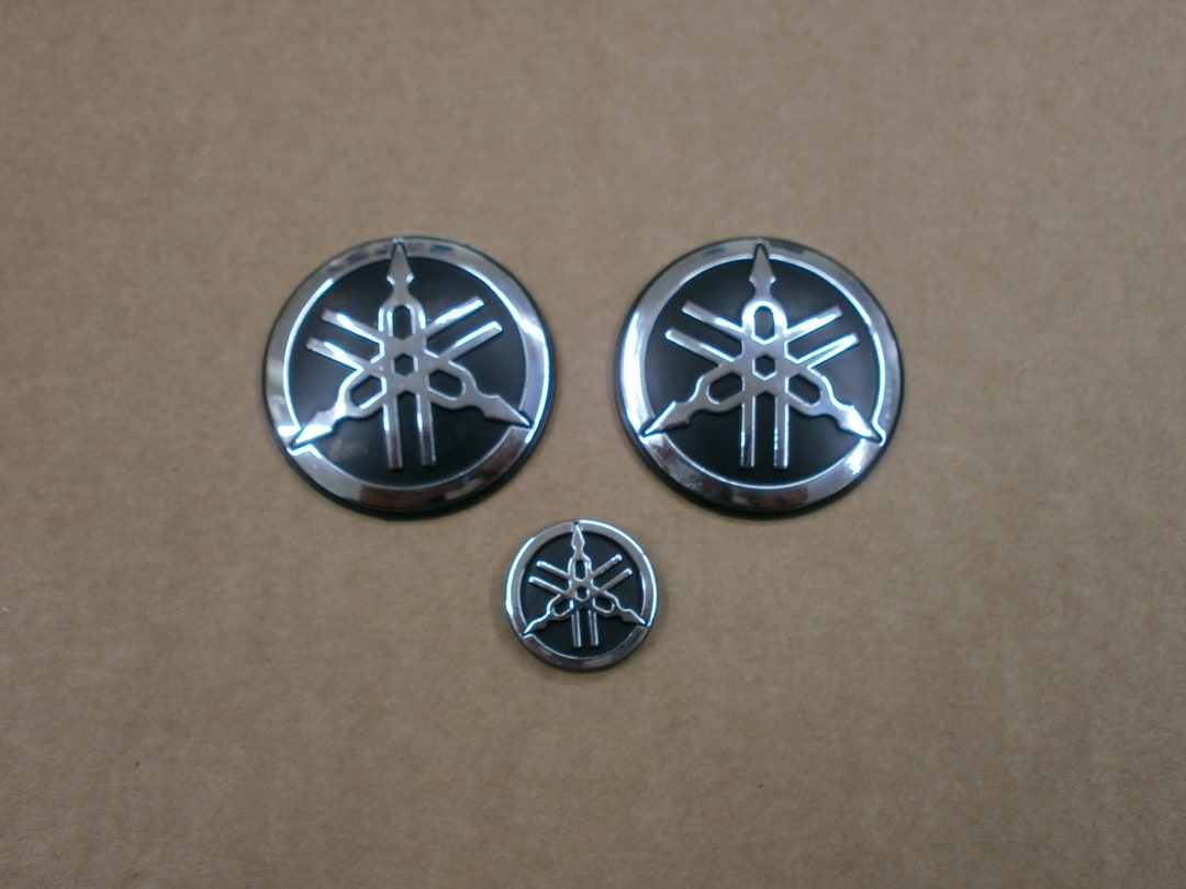 Gas Tank Plastic Chrome Emblems 3D Stickers Raised Decals Bold Logos ...