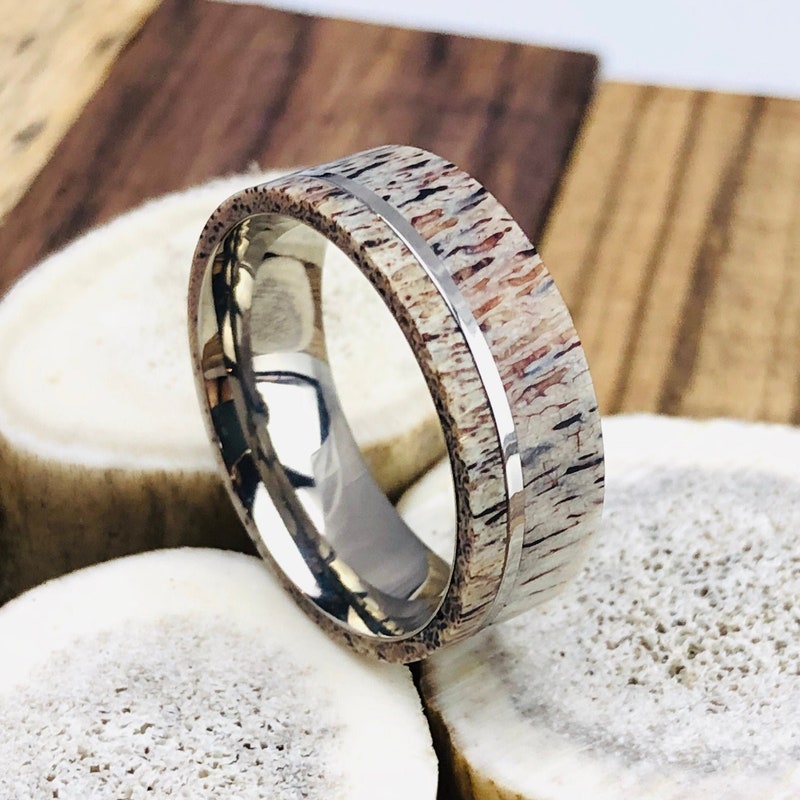 Elk Antler Ring - Etsy