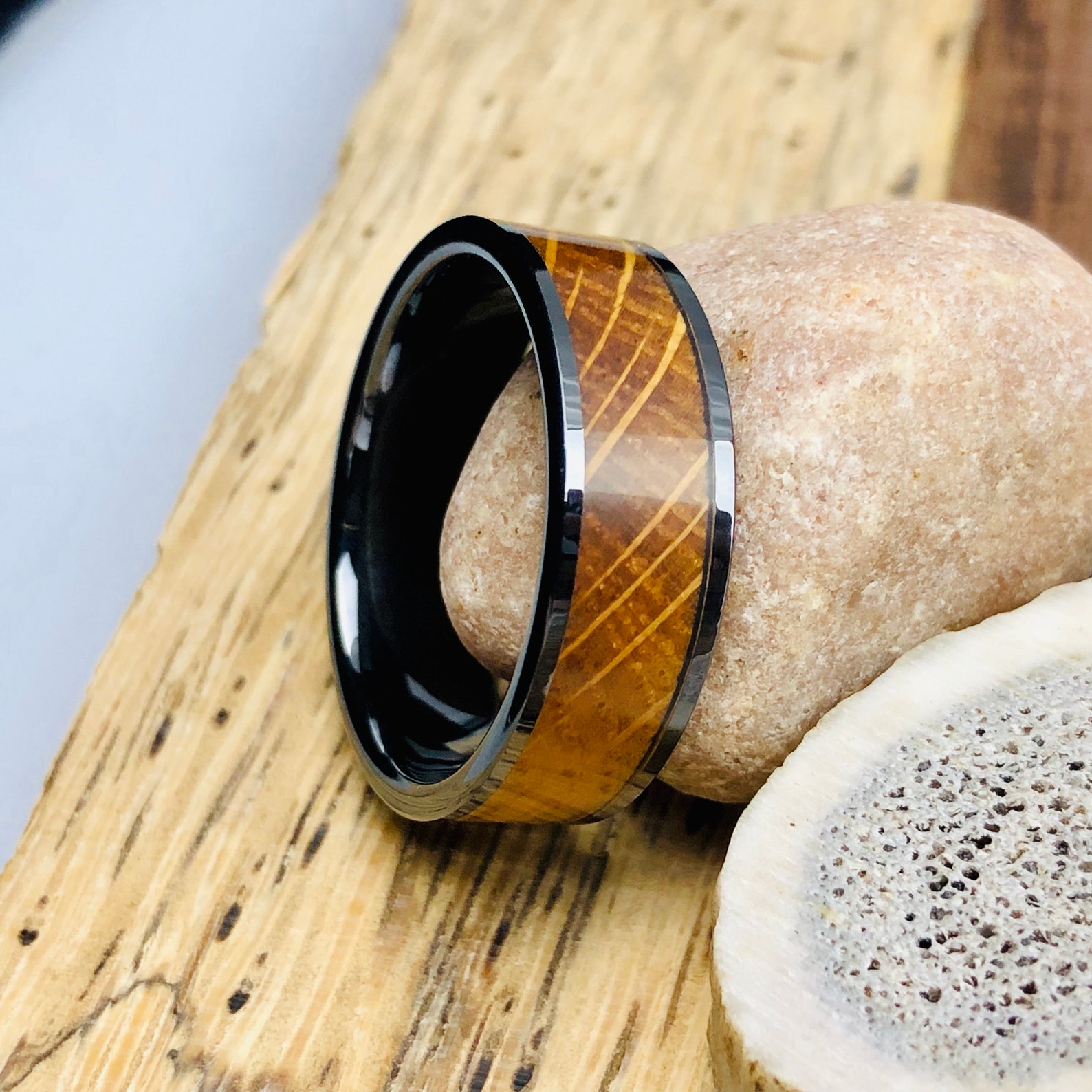 Whiskey Barrel Ring Bourbon Barrel Ring Black Ceramic - Etsy