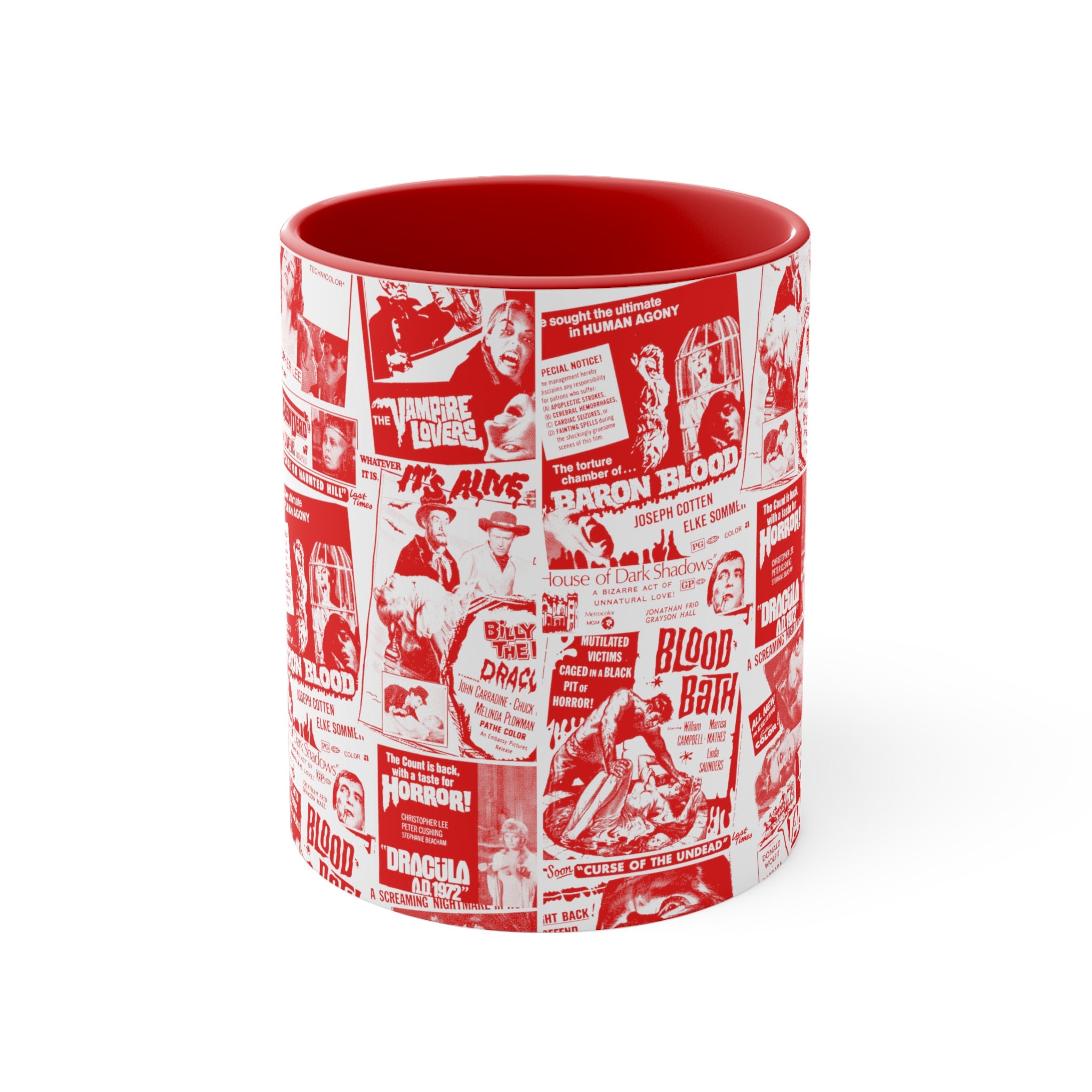 Vampire Movies Mug / Horror Movie Ads 11 Oz Ceramic Coffee Cup - Etsy