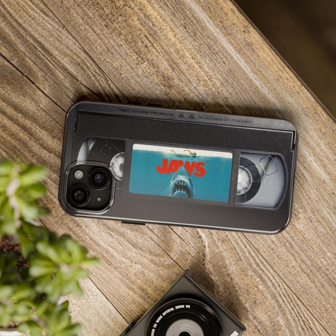 Jaws VHS Movie Phone Case / Fun Retro Case for iPhone 15 Pro Plus ...