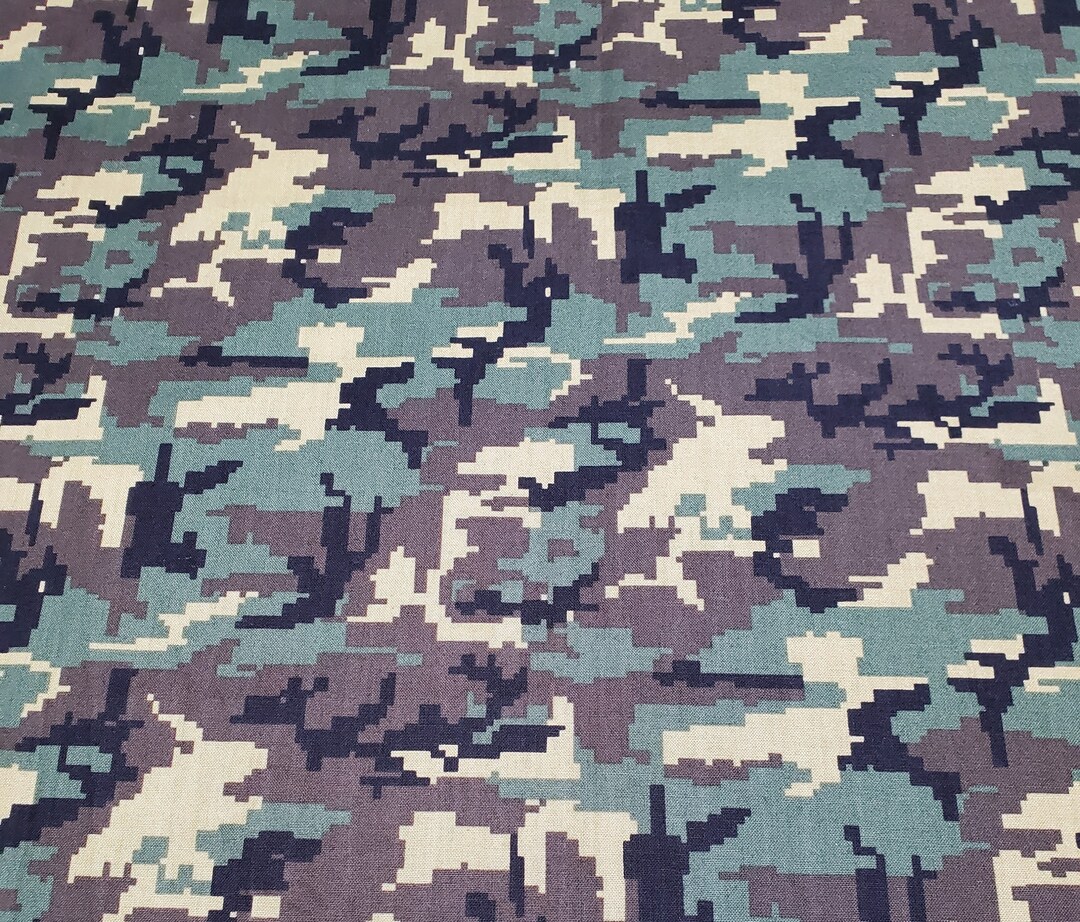 Cranston Print Works Camo Digital Green Quality Cotton Fabric-bty-oop ...
