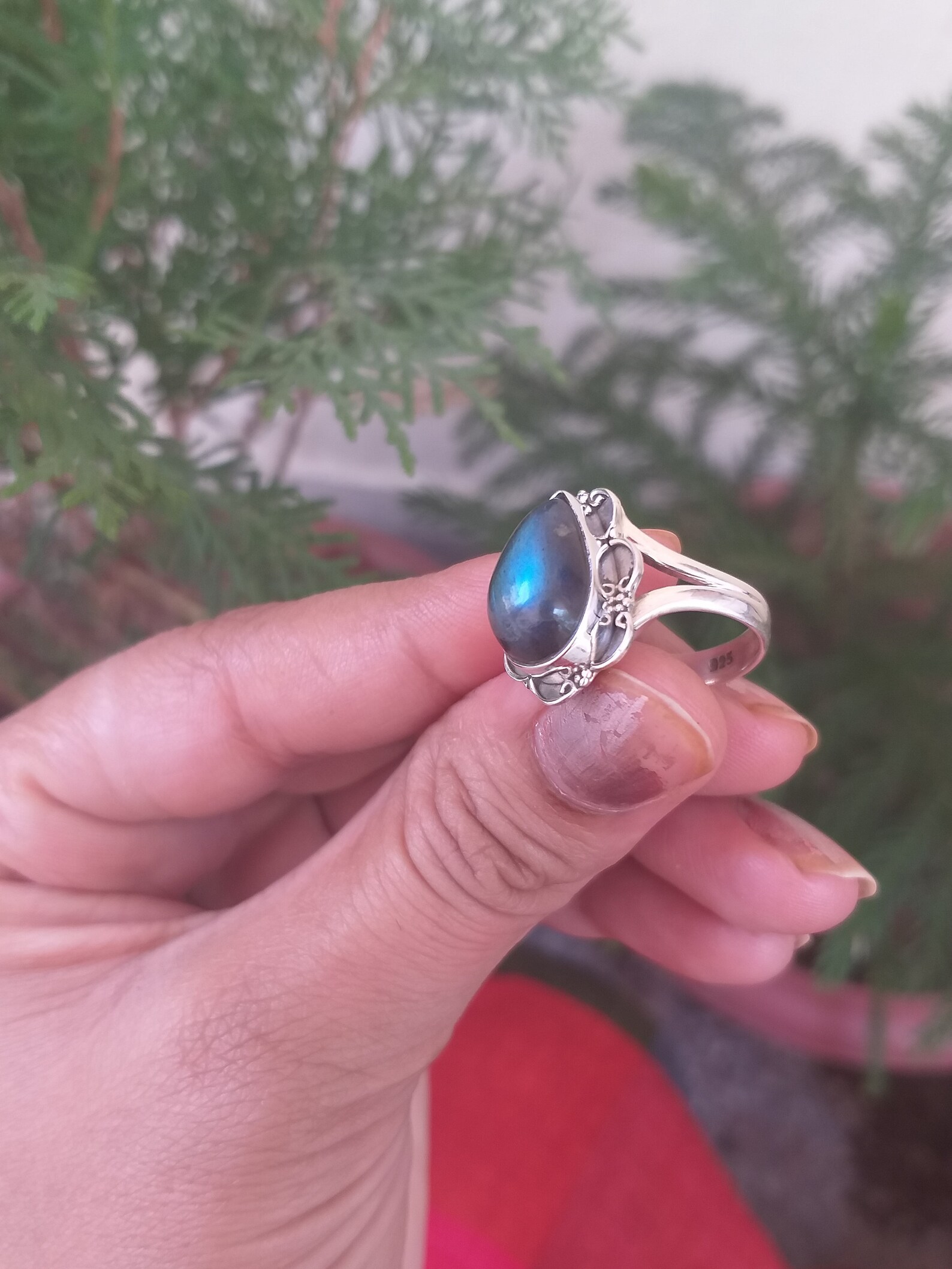 Labradorite Ring Statement Ring Bridal Ringwedding Ring | Etsy India