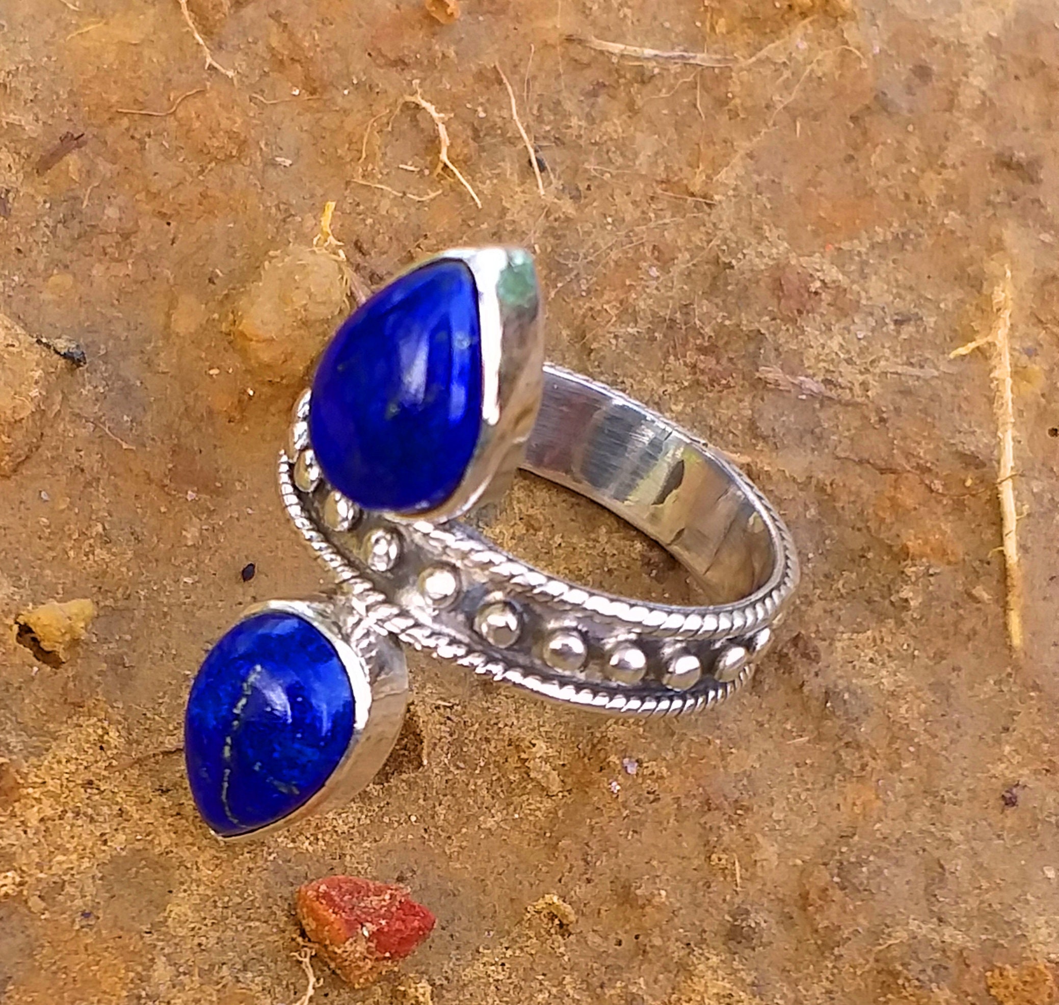 Lapis Lazuli ring 925 Sterling silver ring birthstone ring | Etsy