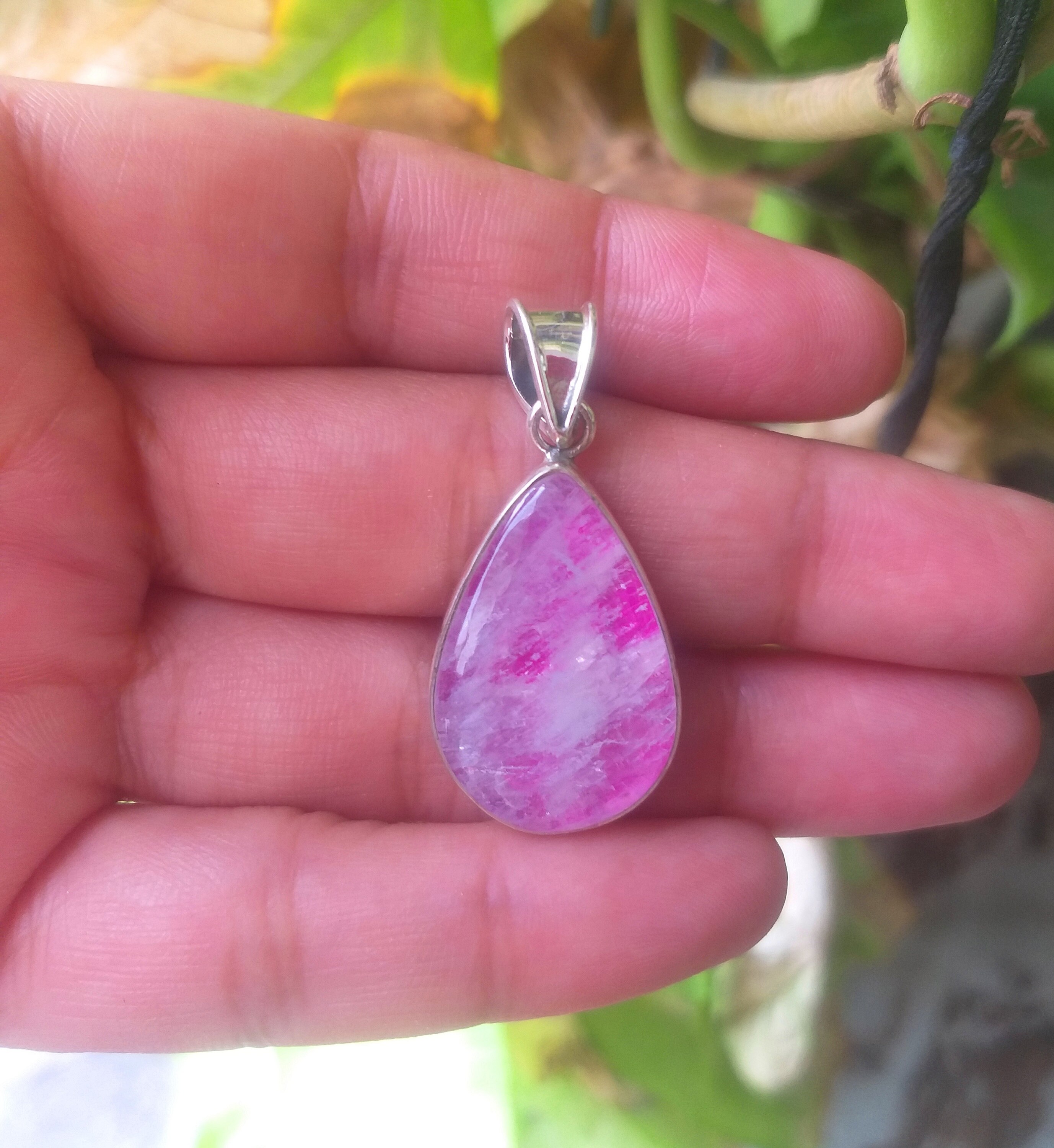 Natural Moonstone Pendant Pink Moonstone Pendant 925 Silver - Etsy