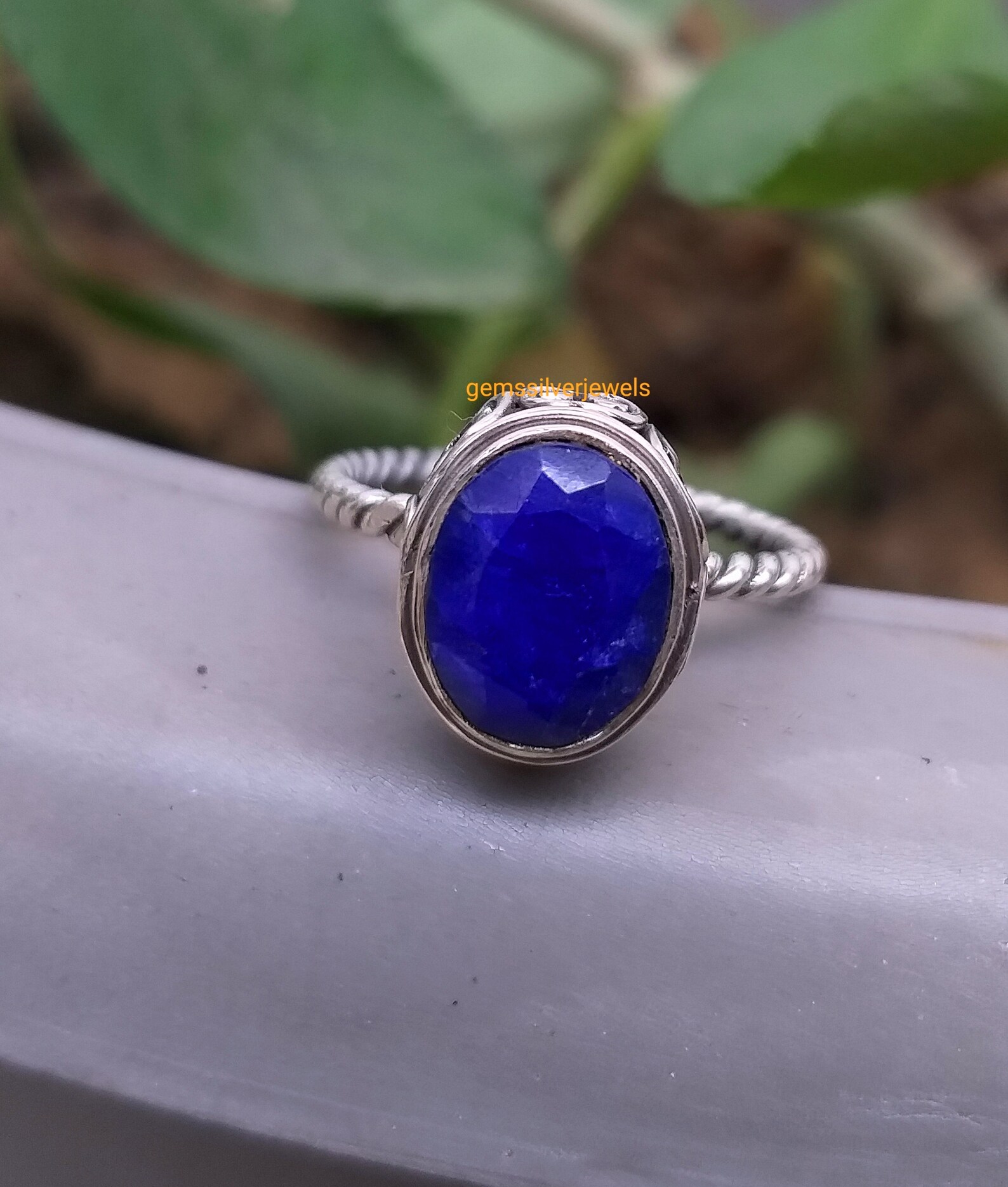 Blue Sapphire Ring 925 Sterling Silver Ring September - Etsy