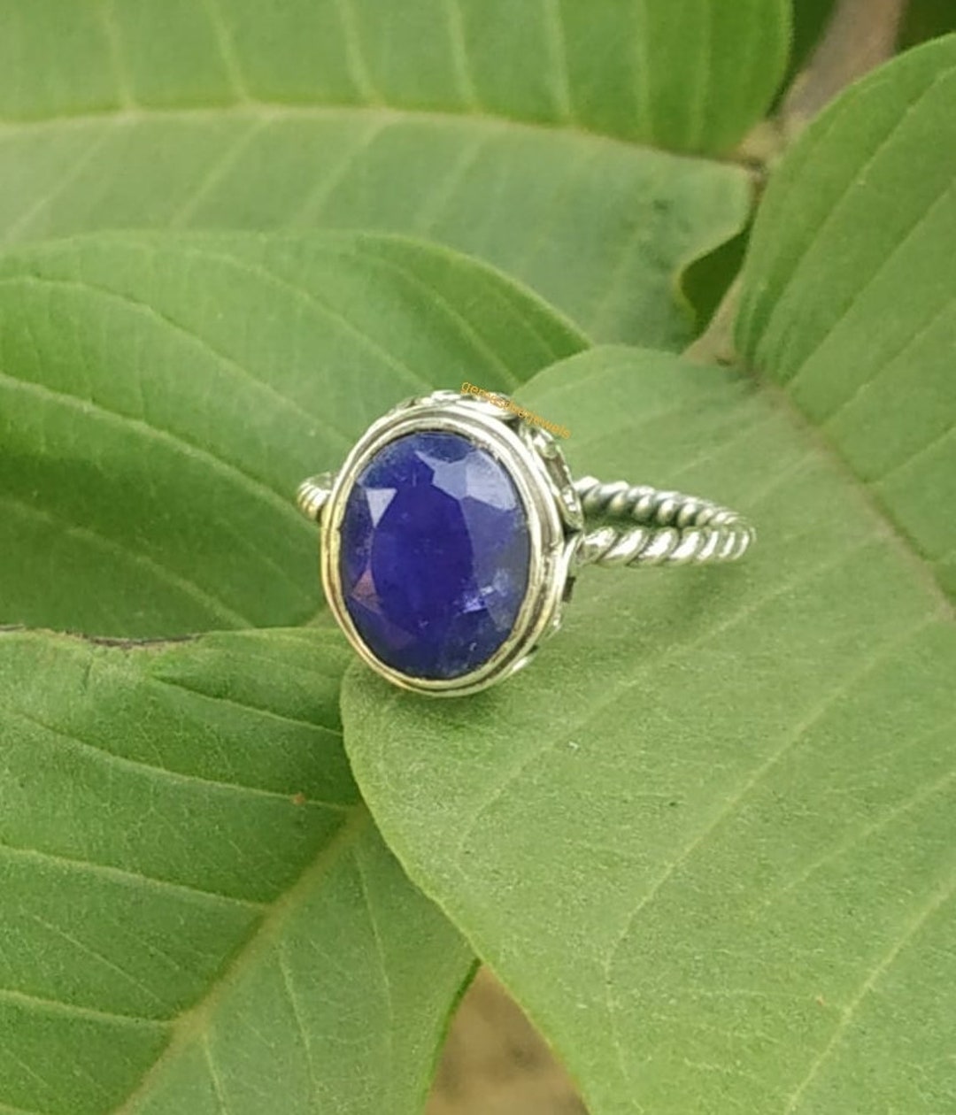 Blue Sapphire Ring, 925 Sterling Silver Ring, September Birthstone Ring ...