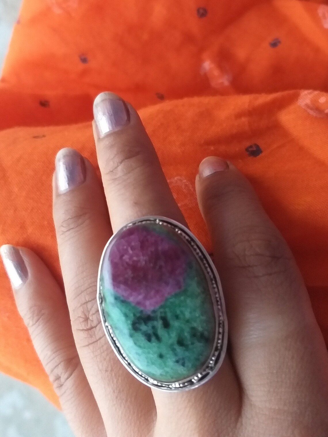 Ruby Zoisite Ring 925 silver ring Engagement Ring Designer | Etsy