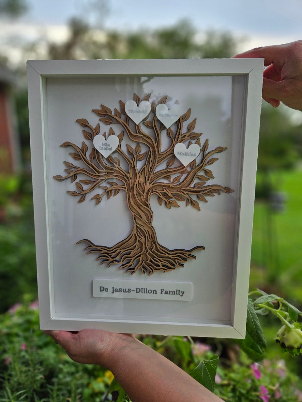 Customized Family Tree Frame Family Tree Gift New Home Family Tree - Etsy