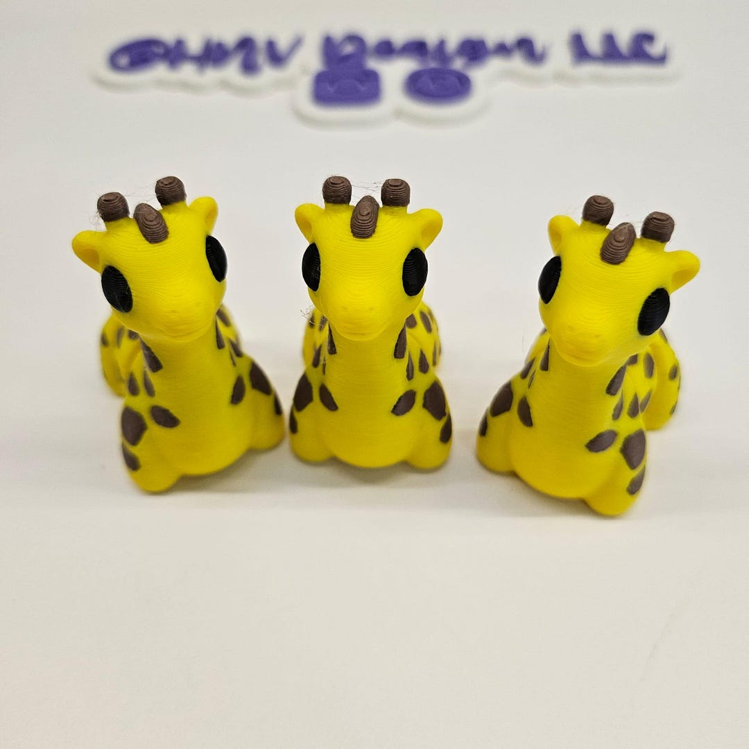 3D Printed Articulated Baby Giraffe: Flexible Fidget Toy - Etsy