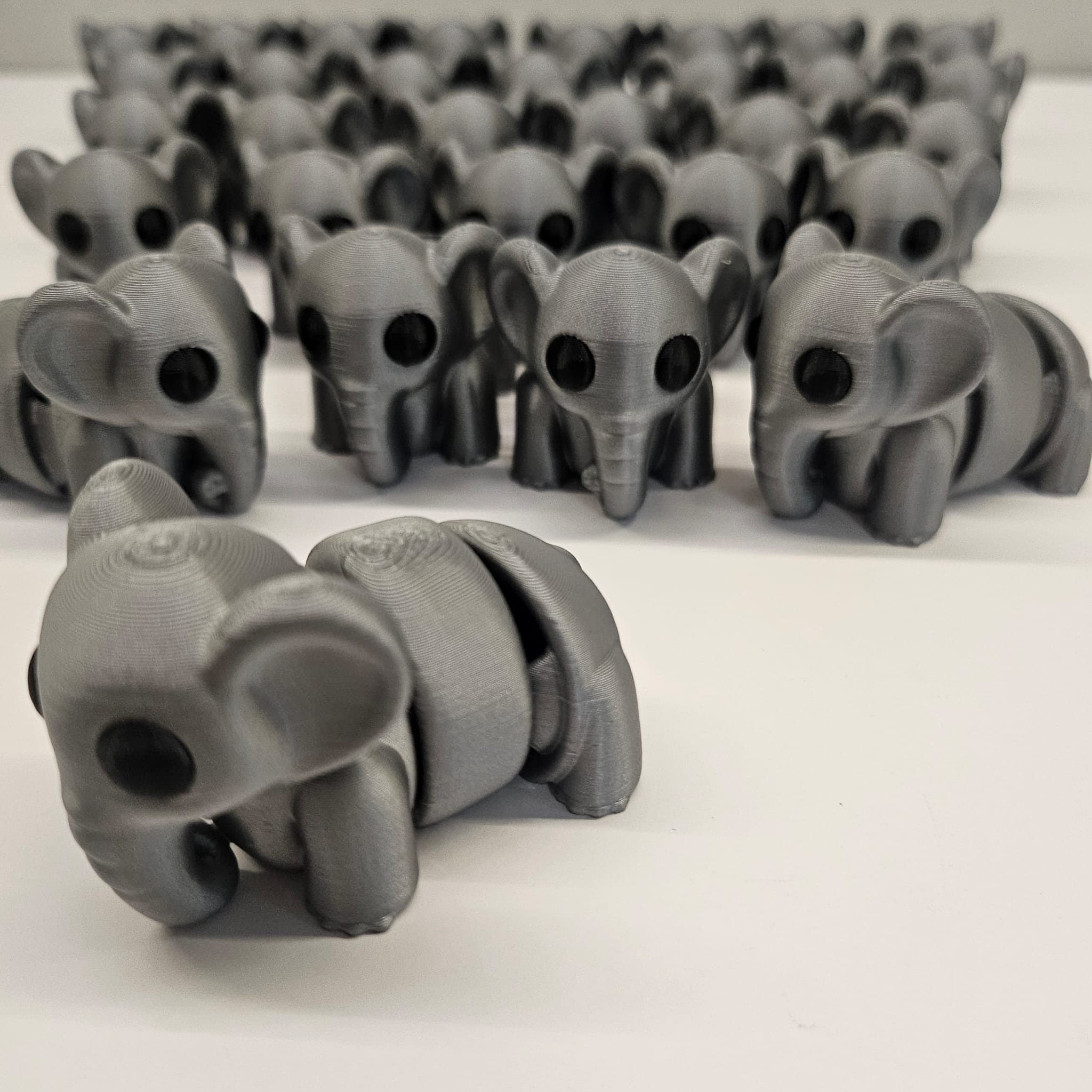 3D Printed Baby Elephant Articulated Flexible Fidget Toy 3D Print Baby ...