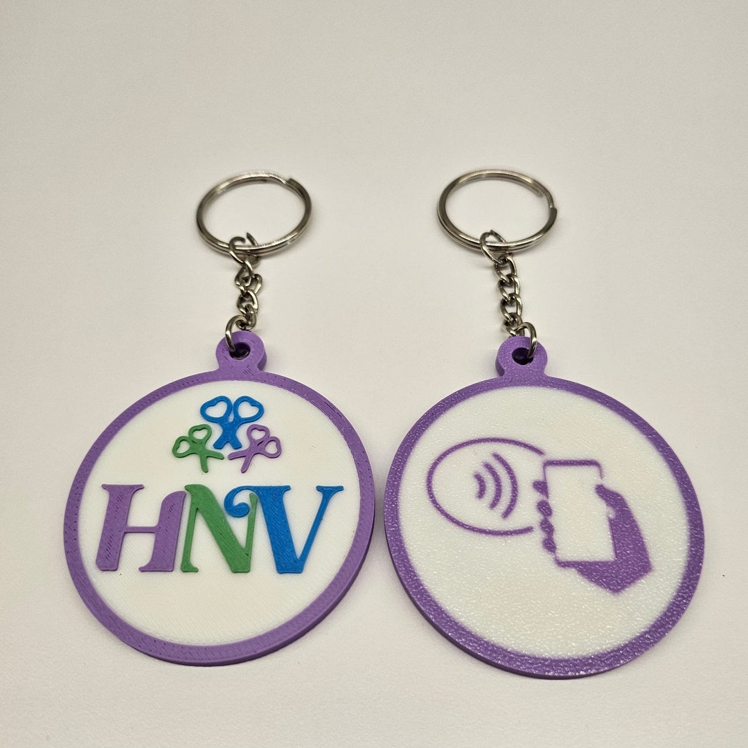 Custom Business Logo Keychain With NFC 3d Printed Business Logo ...