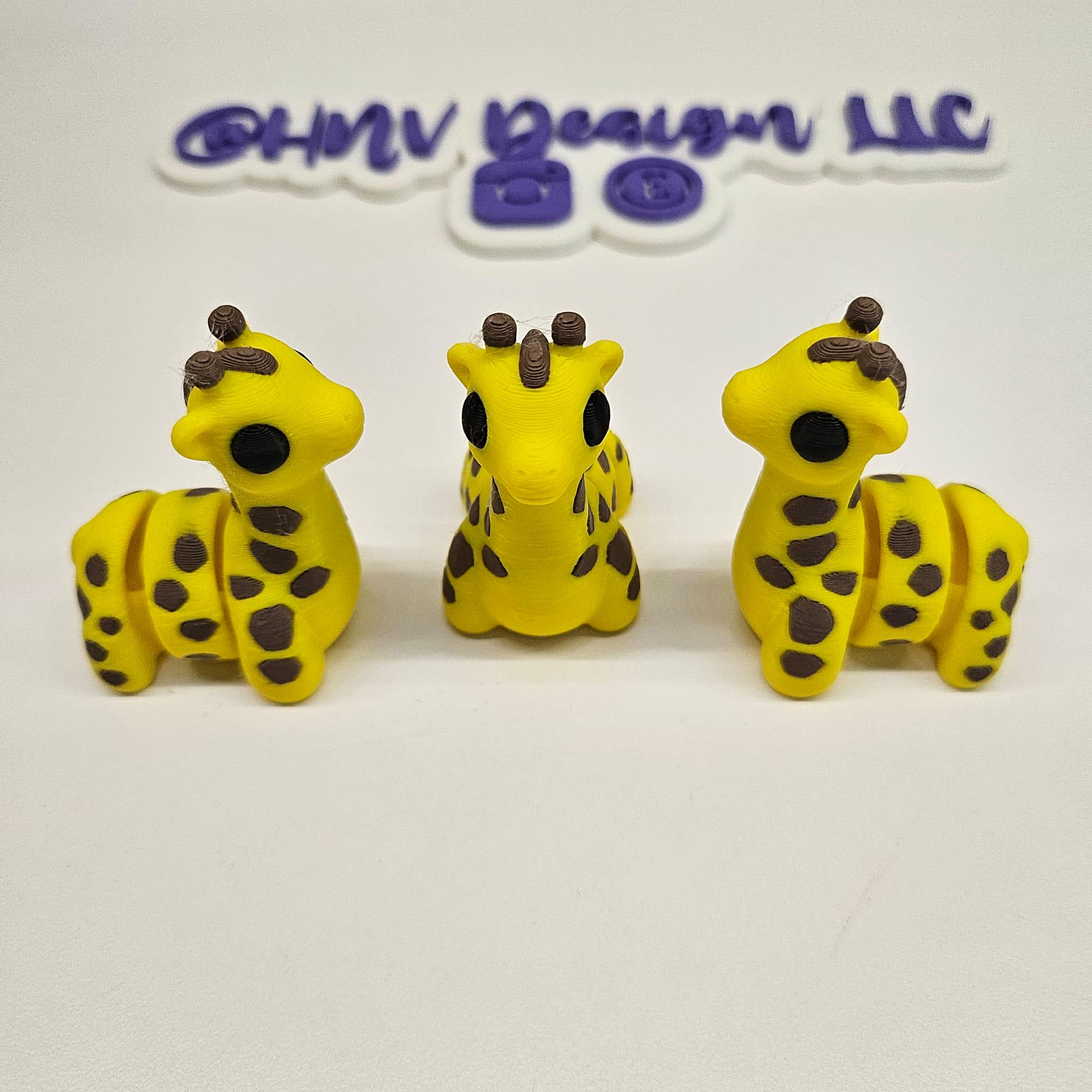 3D Printed Articulated Baby Giraffe: Flexible Fidget Toy - Etsy