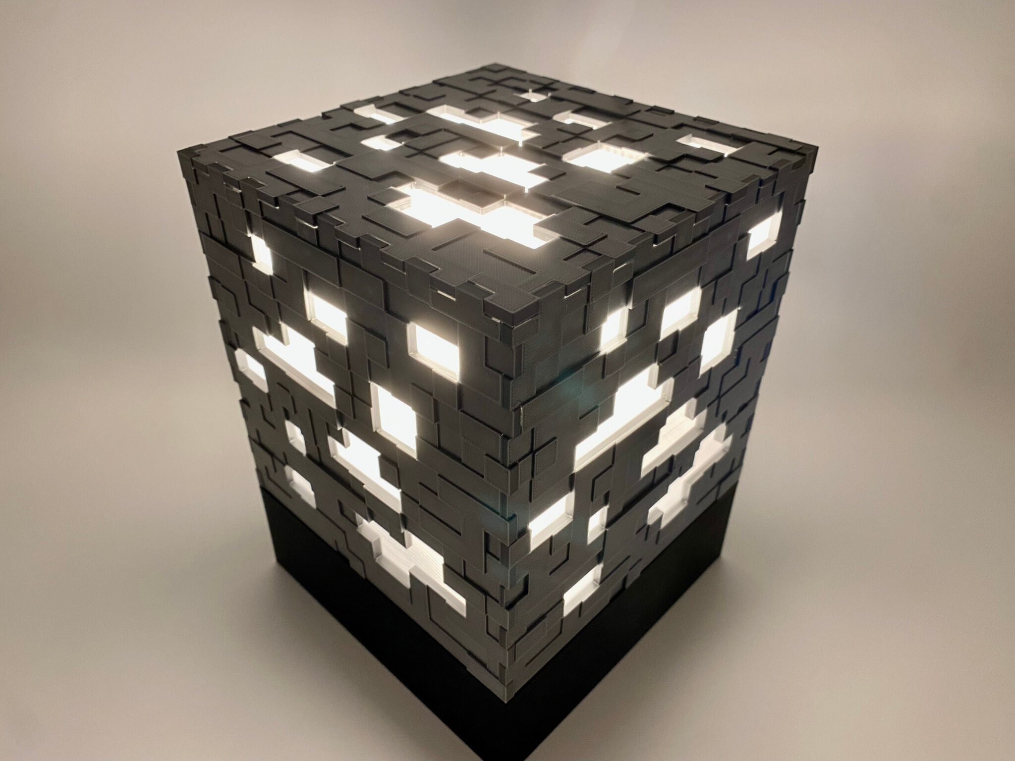 Large Minecraft Ore Lamp VERY Bright RGB LED Desk Table Lamp - Etsy