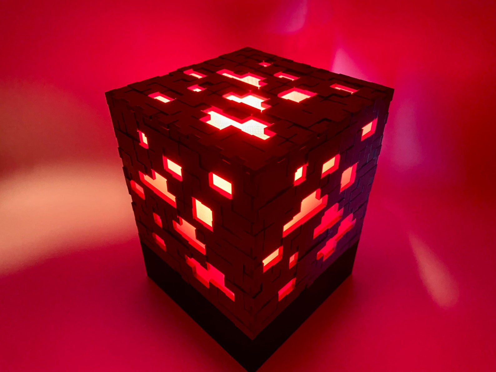 Large Minecraft Ore Lamp VERY Bright RGB LED Desk Table Lamp - Etsy