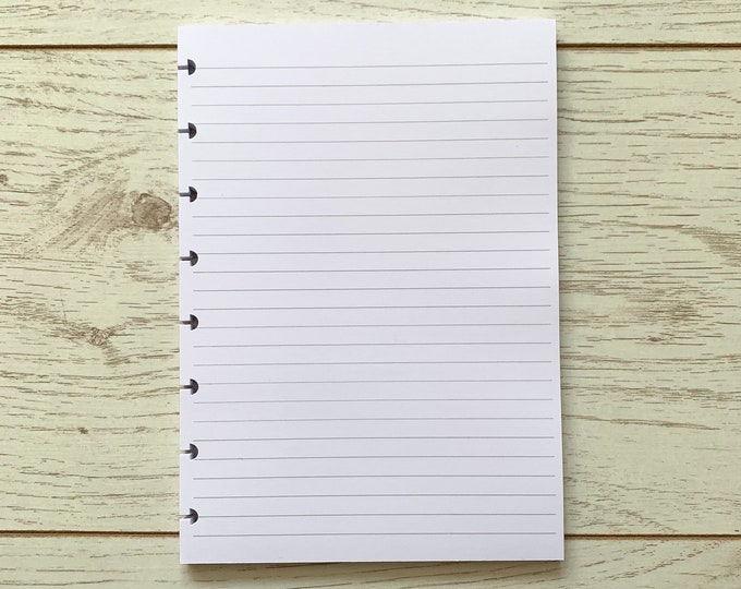 A5 Discbound Lined Paper Refill | A5 Discbound Planner Paper | 120gsm ...