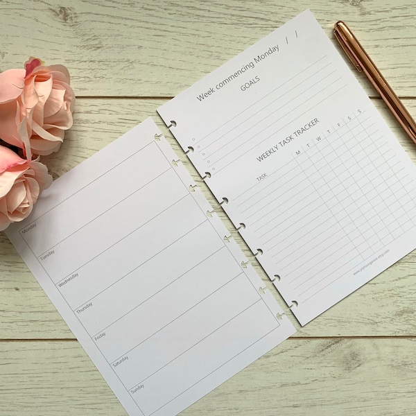 A5 Planner Inserts - Etsy
