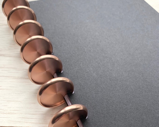 28mm Rose Gold Aluminium Binding Discs | 1.1" Discbound Planner Discs ...
