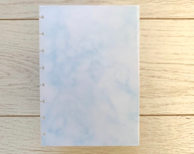 Blue Marbled A5 Discbound Planner Cover | Etsy UK