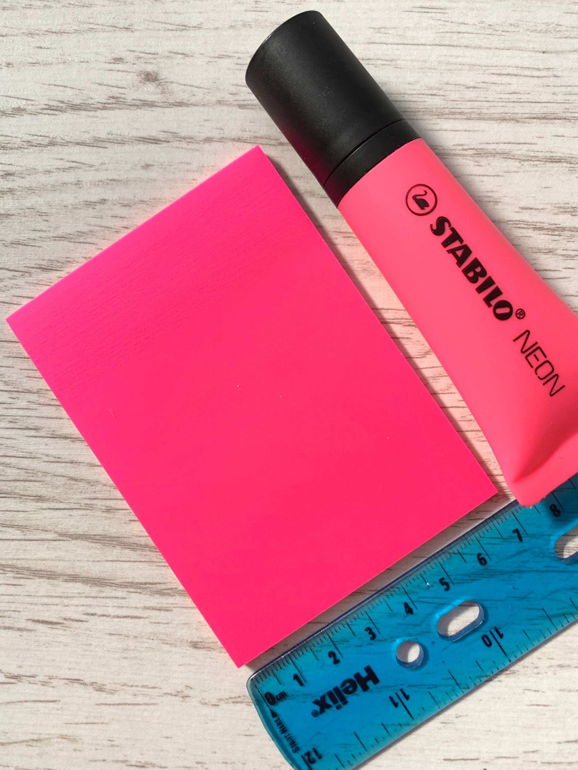 Neon Pink Transparent Sticky Notes Pink Revision Sticky - Etsy