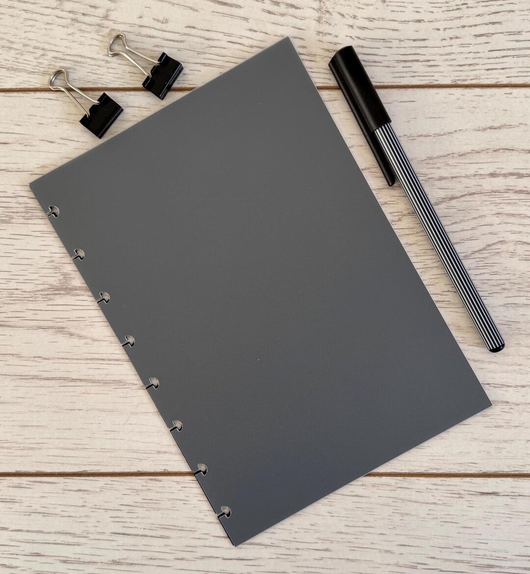 Black A5 Discbound Notebook Cover | Black A5 Discbound Planner Cover - Etsy