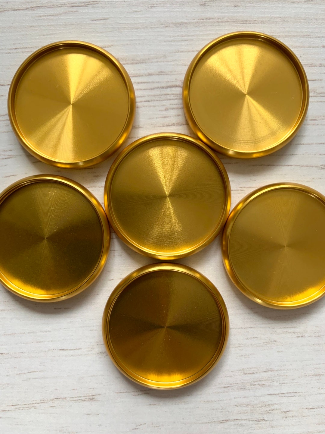 IMPERFECT 34mm 1.3" Gold Aluminium Binding Discs for Discbound Planners ...