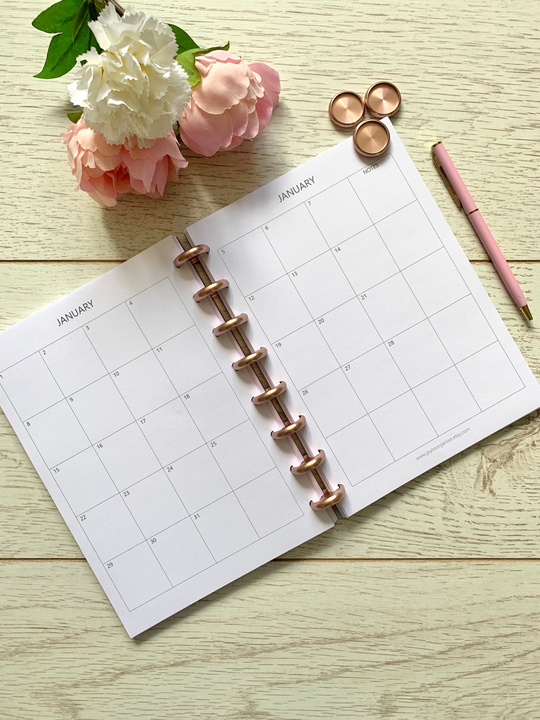 Monthly Perpetual Calendar for A5 Discbound Planners | A5 Discbound ...