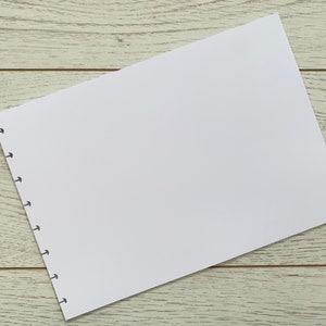 A4 Plain White Discbound Planner Paper | A4 Landscape Plain Paper ...
