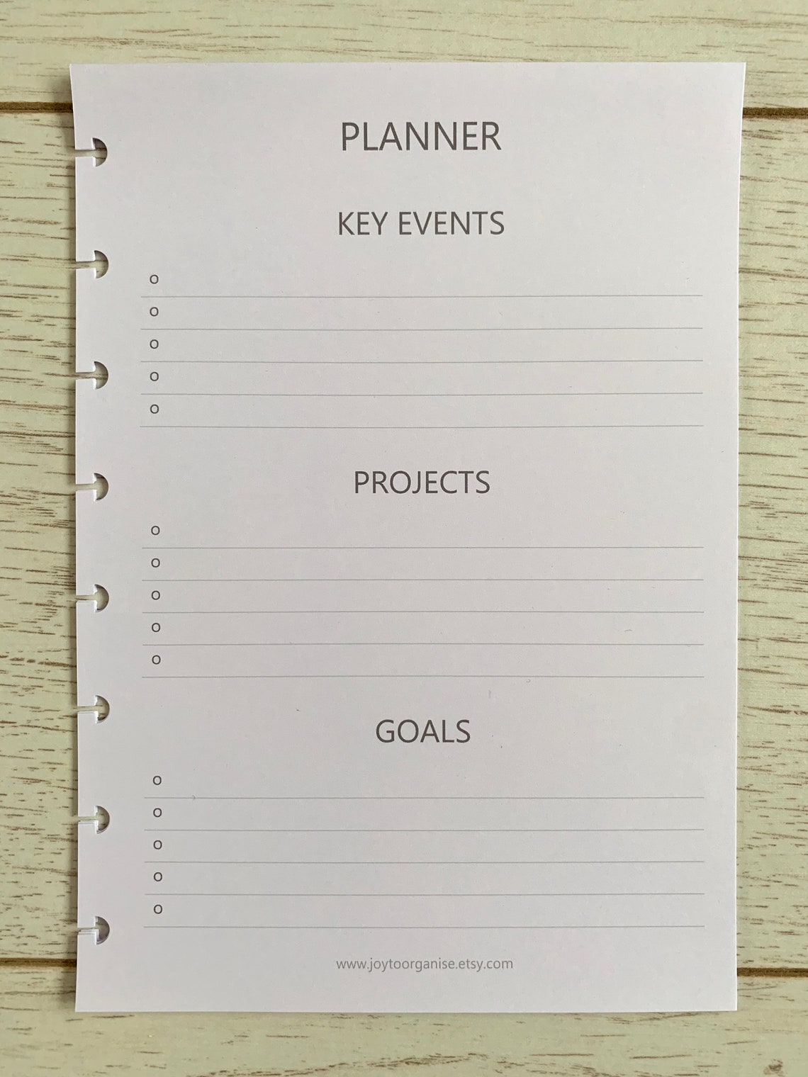 A5 UNDATED Weekly Discbound Planner Inserts 1WO2P - Etsy