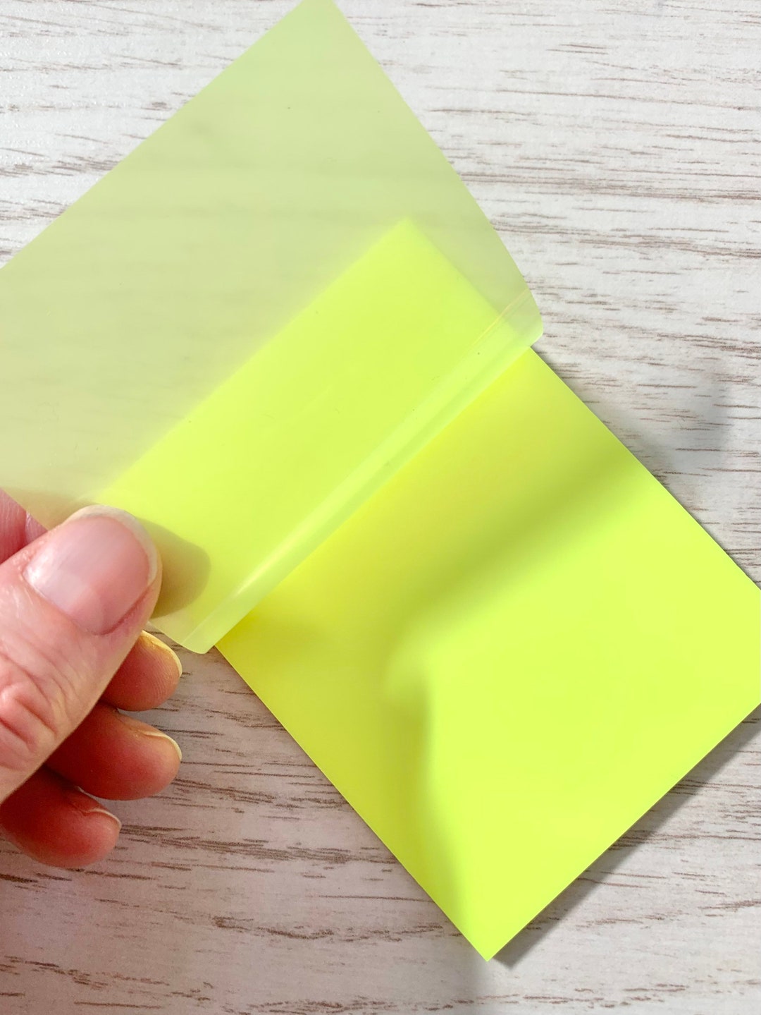 Neon Yellow Transparent Sticky Notes | Yellow Revision Sticky Notes - Etsy