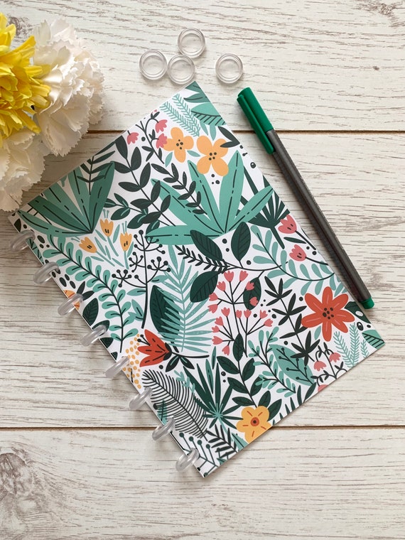 Green Botanical A5 Discbound Notebook A5 Refillable - Etsy