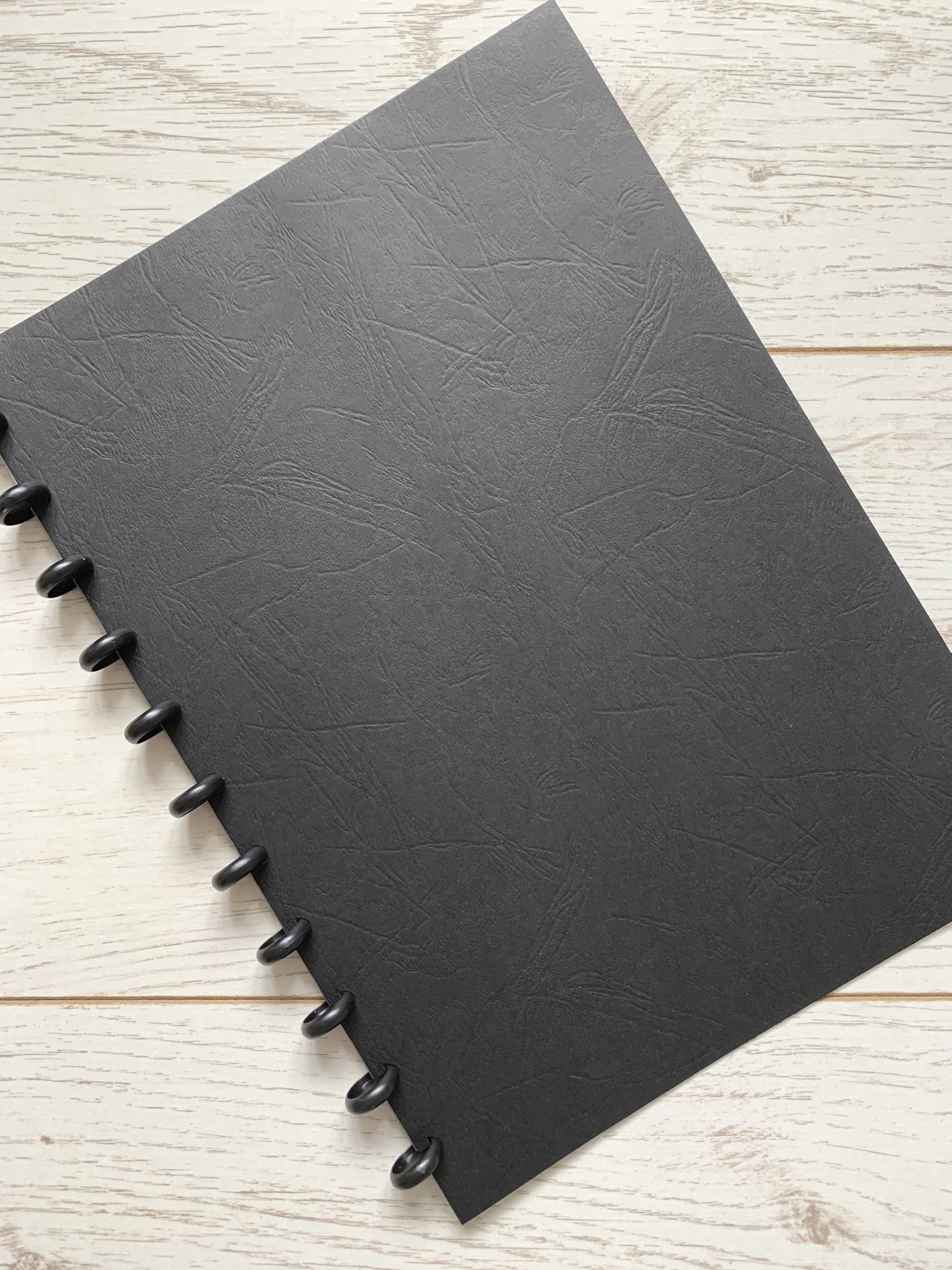 Black A4 Discbound Notebook 120gsm A4 Black Refillable | Etsy UK