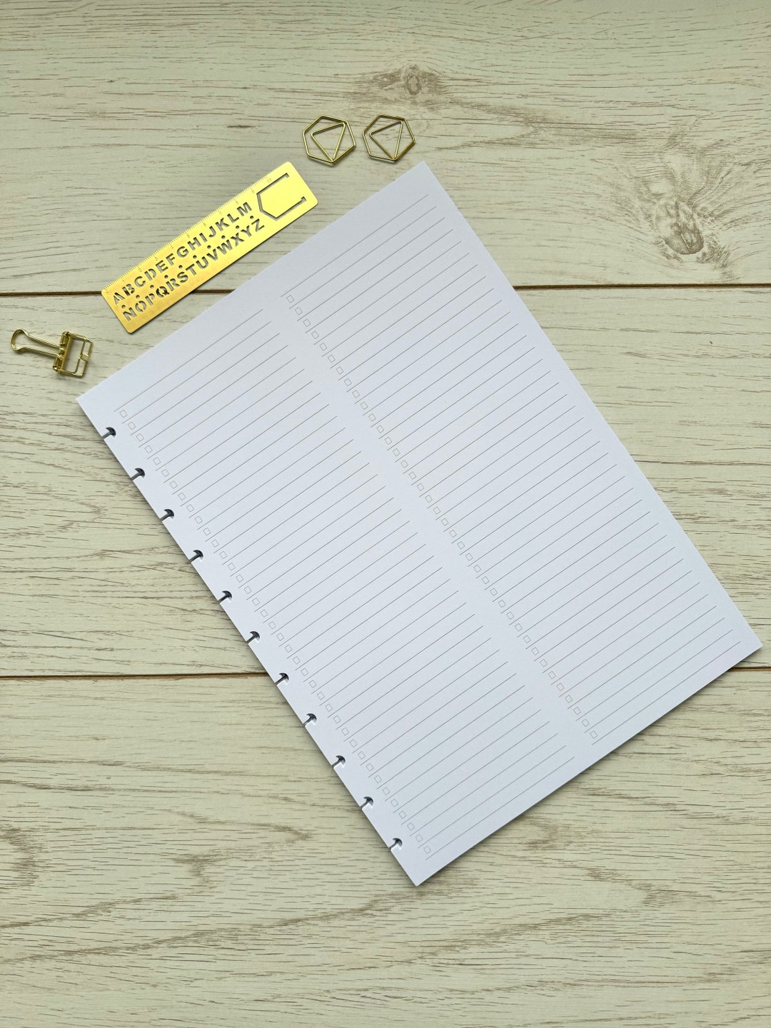 120gsm List Writing Inserts for A4 Discbound Planners: 25 or 50 Sheets ...