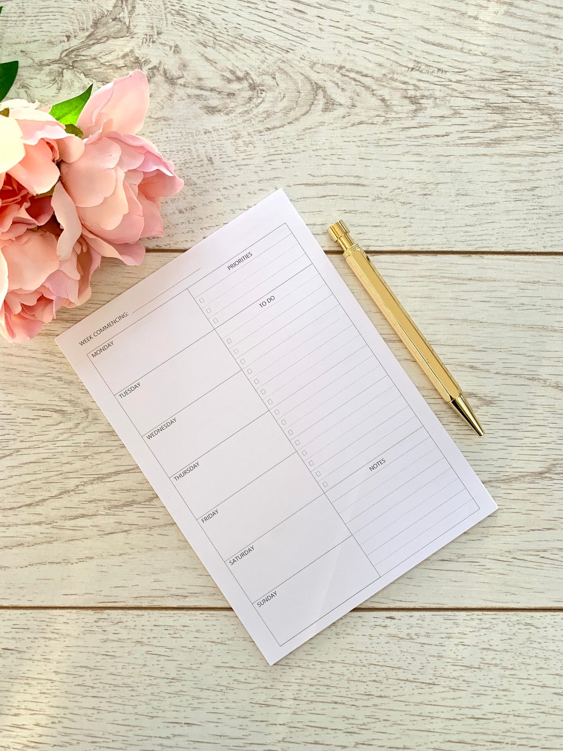 Unpunched Undated Weekly A5 Planner Inserts With a Weekly to - Etsy UK