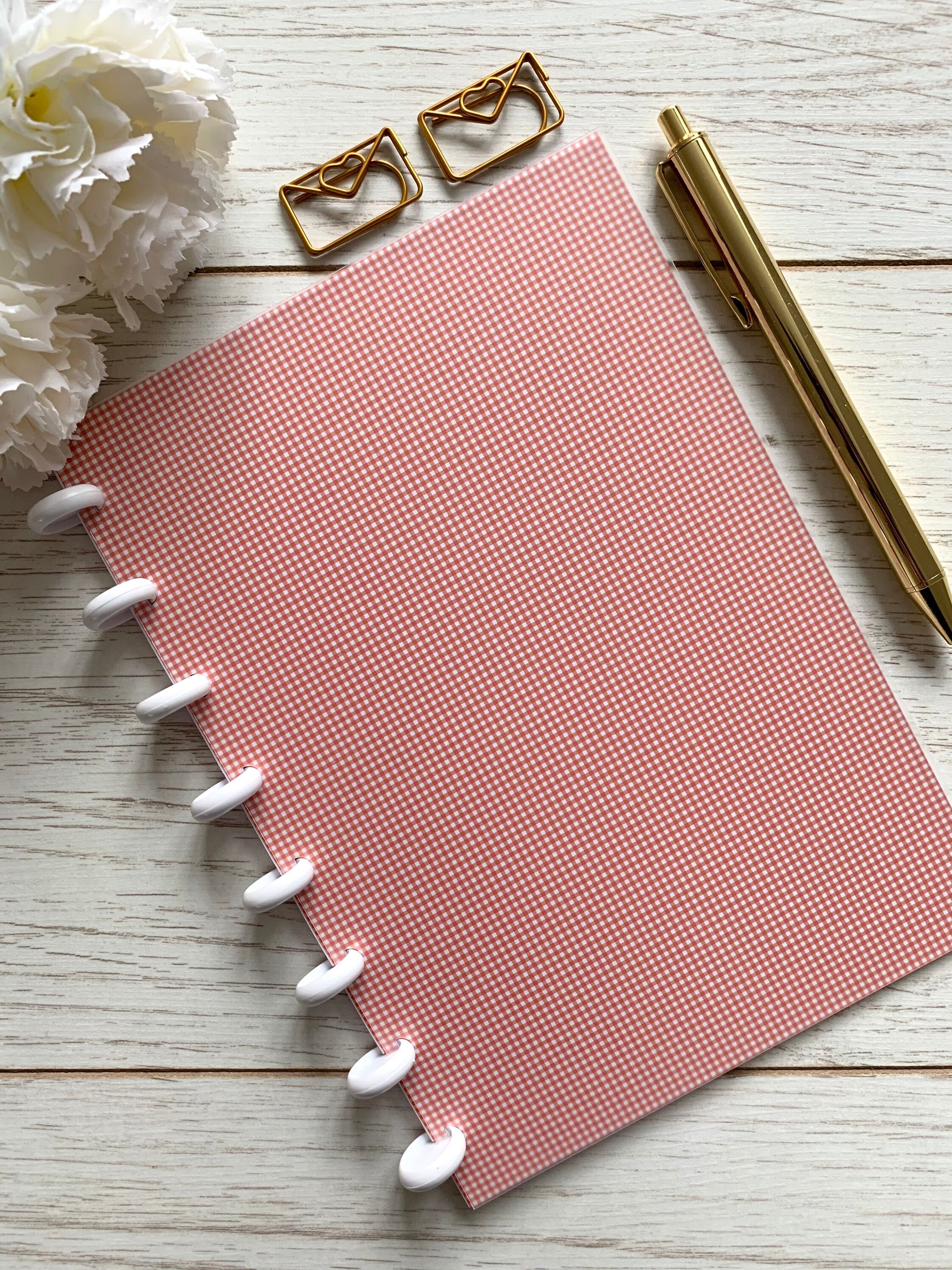 Red Gingham A5 Discbound Notebook Premium Paper | Etsy