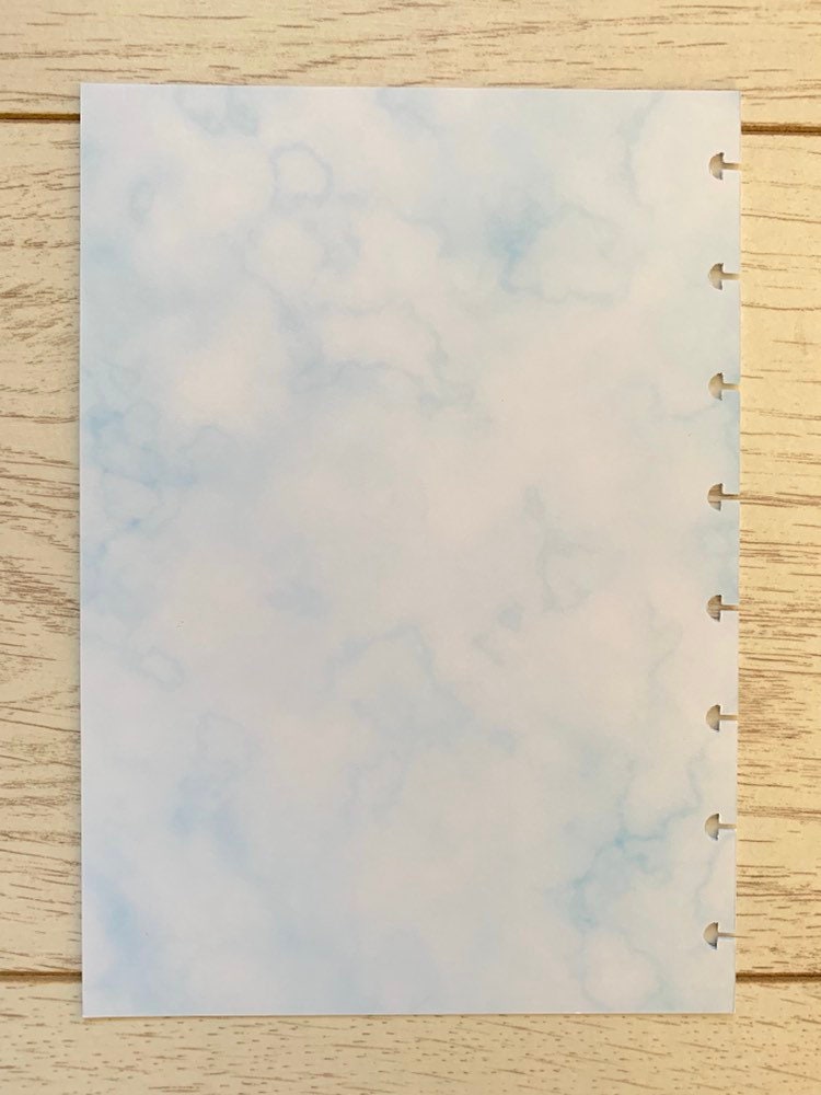 Blue Marbled A5 Discbound Planner Cover Set A5 Blue - Etsy UK