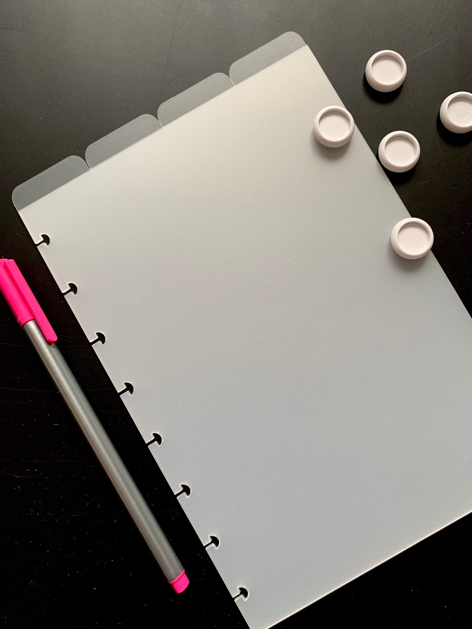 4 Top Tab Dividers for A5 Discbound Planners | A5 Top Tab Discbound ...