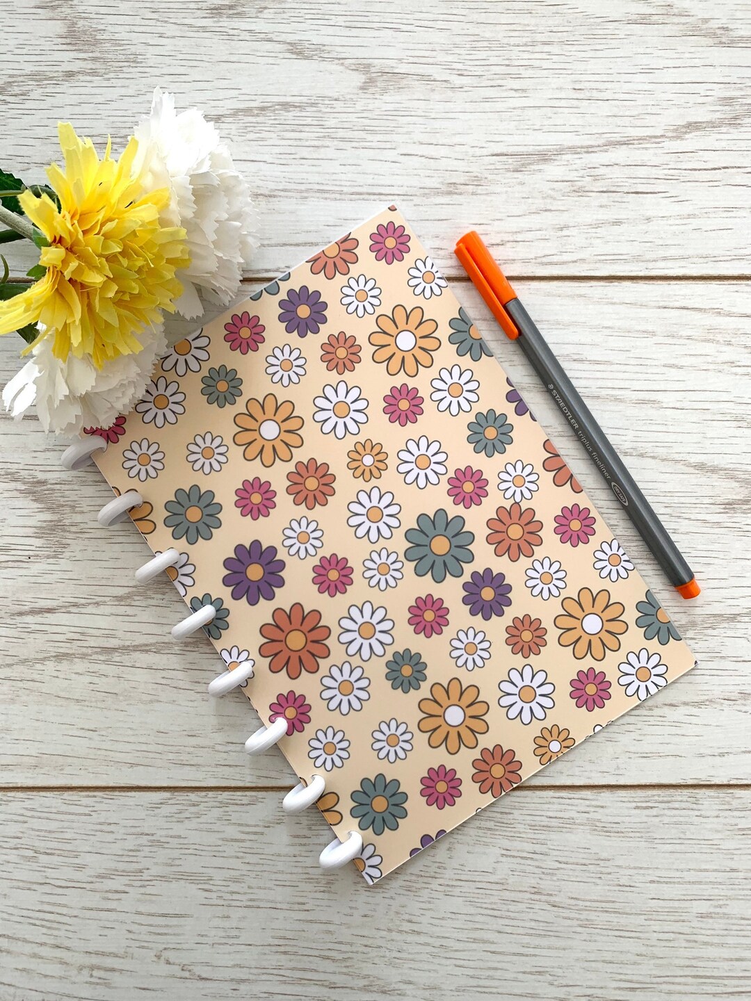 Refillable A5 Discbound Notebook | Floral A5 Discbound Journal - Etsy UK