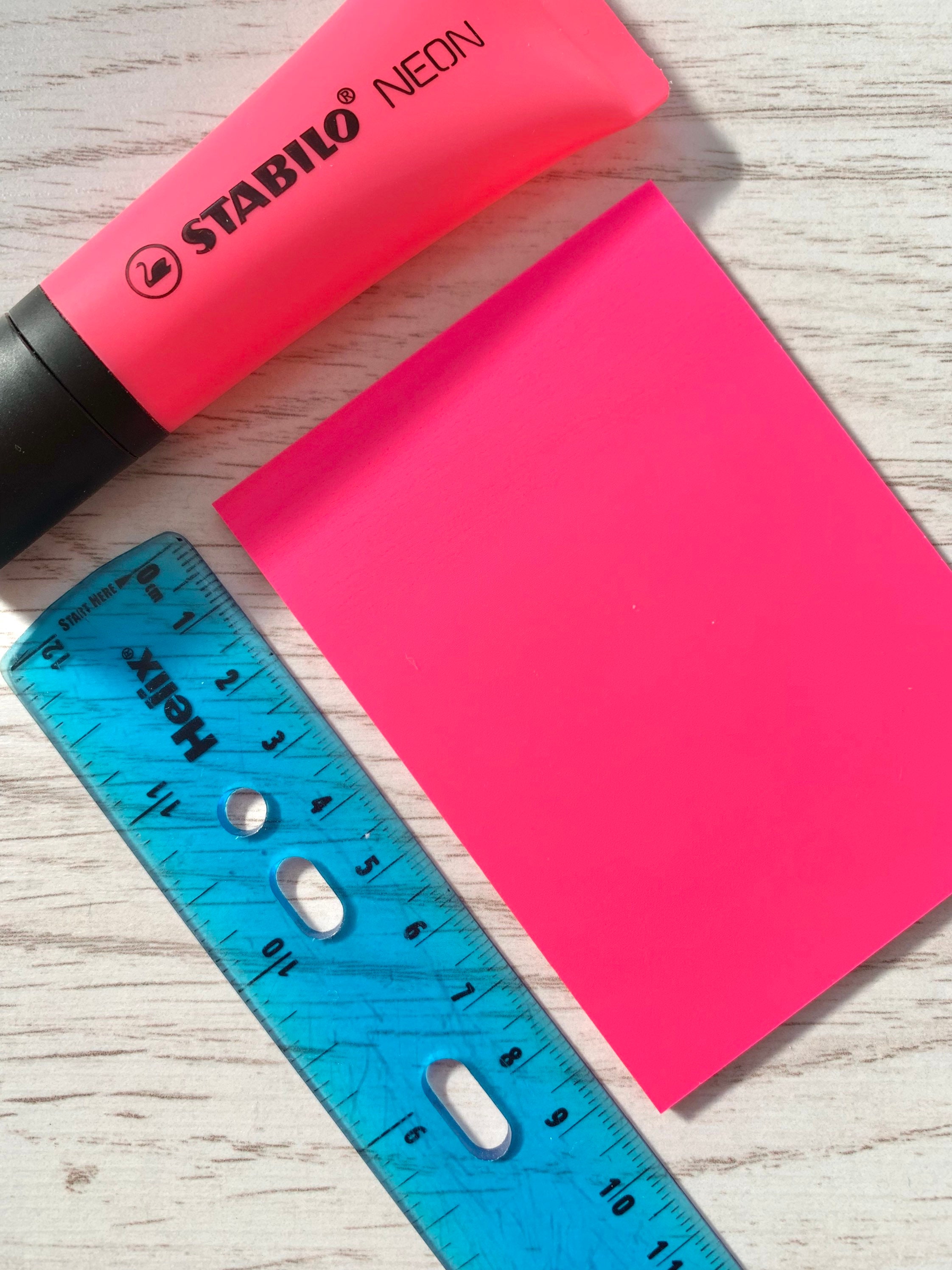 Neon Pink Transparent Sticky Notes Pink Revision Sticky - Etsy