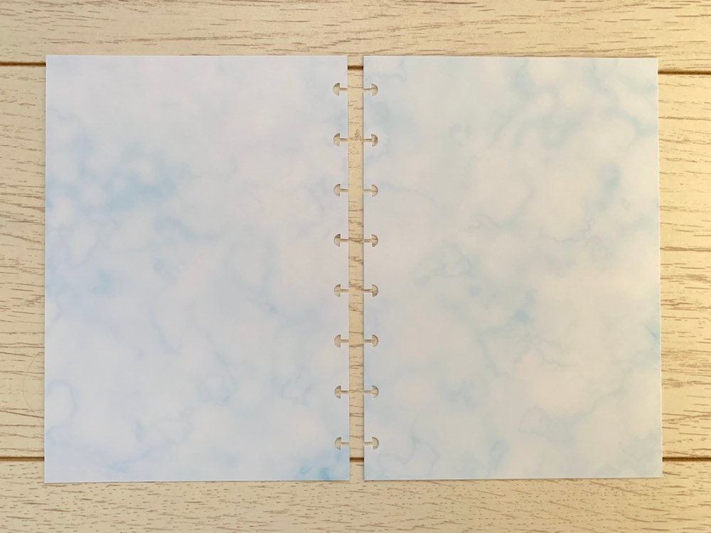 Blue Marbled A5 Discbound Planner Cover Set A5 Blue - Etsy UK
