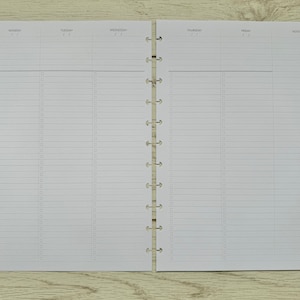 Undated Weekly A4 Discbound Planner Inserts With 1 Week on 4 Pages ...