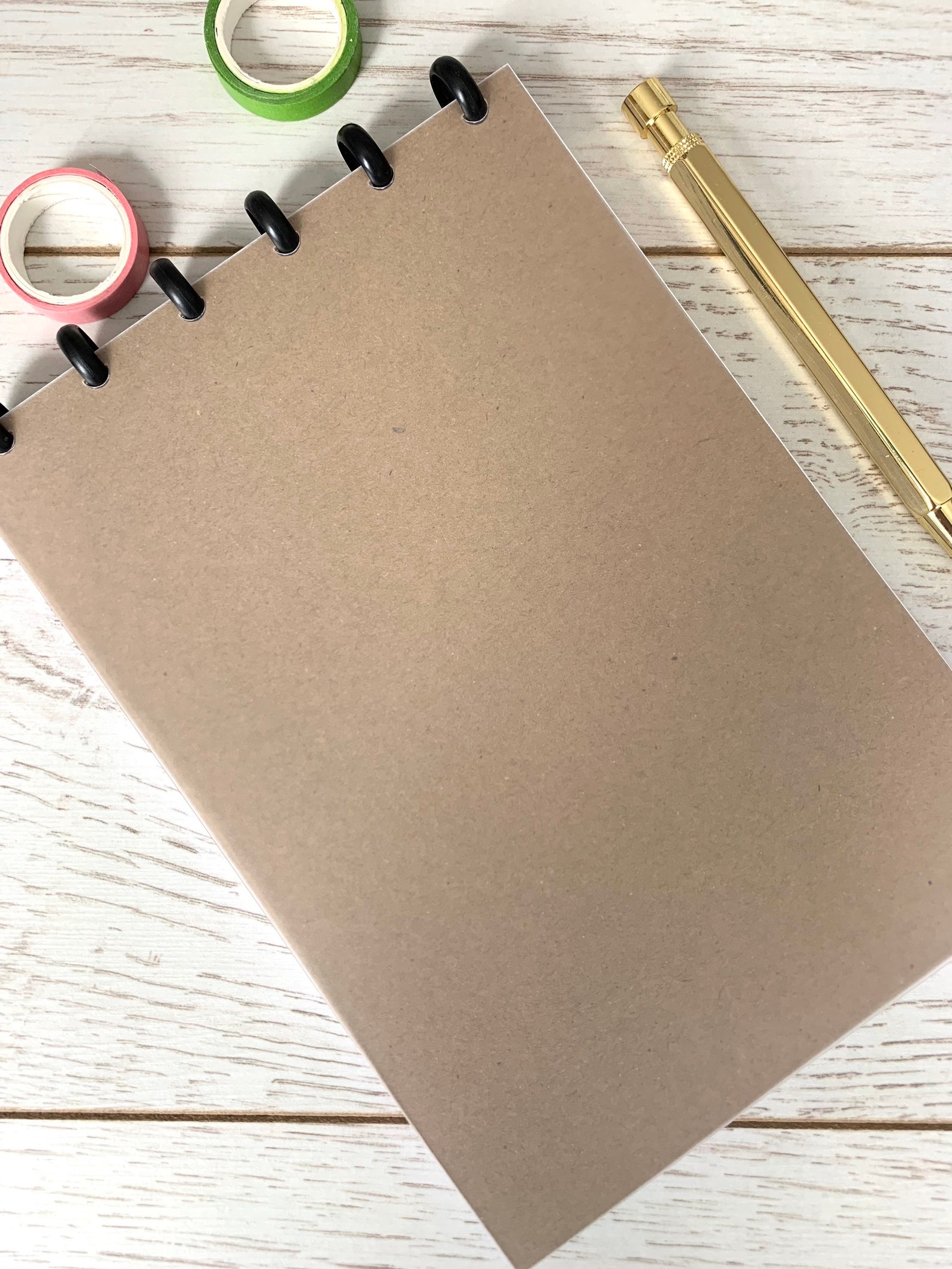 A5 Kraft Discbound Notebook | A5 Top Bound Reporter Style Notepad - Etsy