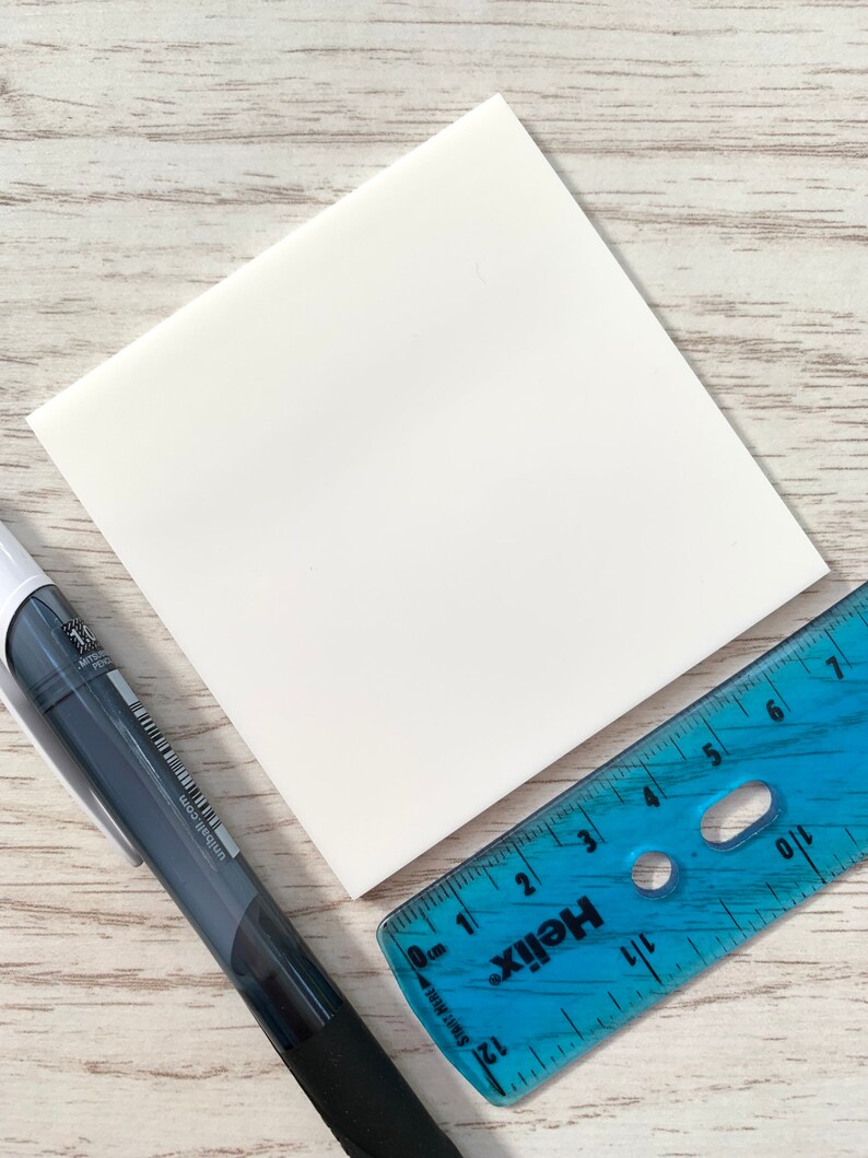 Square Transparent Sticky Notes Square Revision Sticky Notes | Etsy