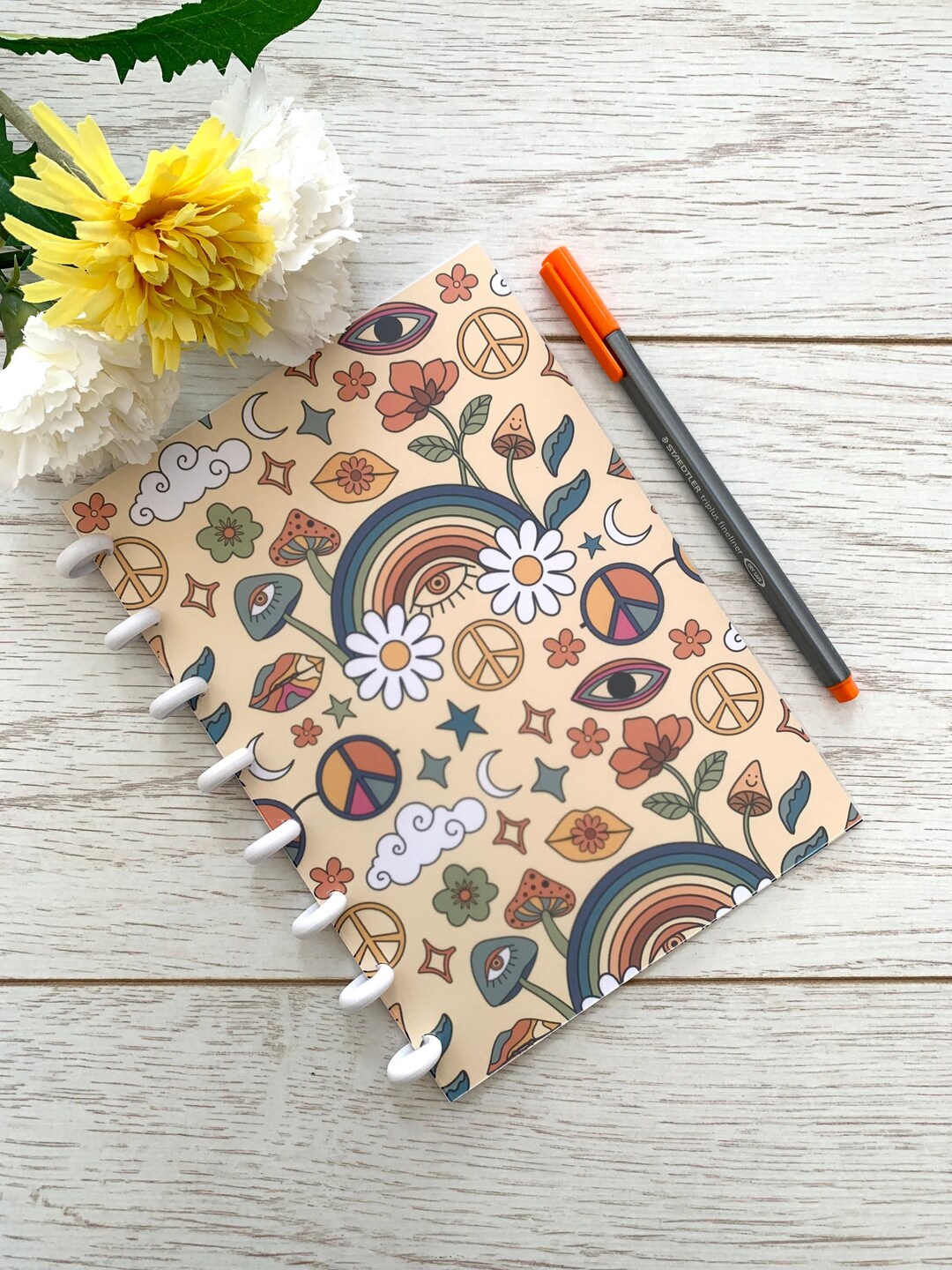 Refillable A5 Discbound Notebook Lay Flat A5 Discbound - Etsy UK